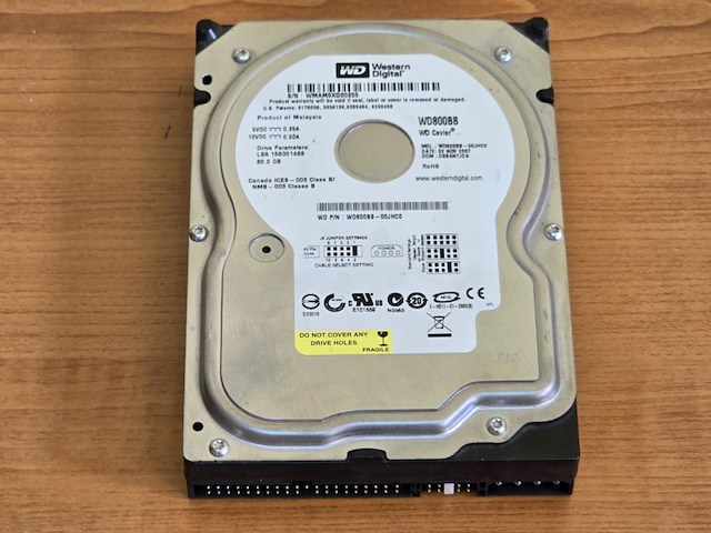 HDD PATA hard disk od 80 GB za PC Western Digital