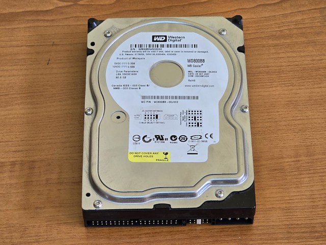 HDD PATA hard disk od 80 GB za PC Western Digital