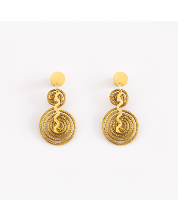 3.5Cm Golden Grass Earrings Br-30