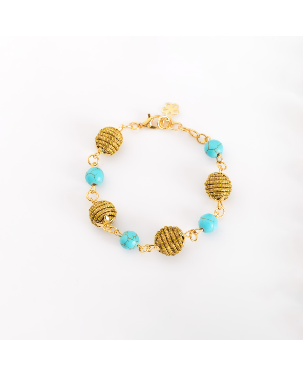 Orb And Turquoise Bracelet Pl-10