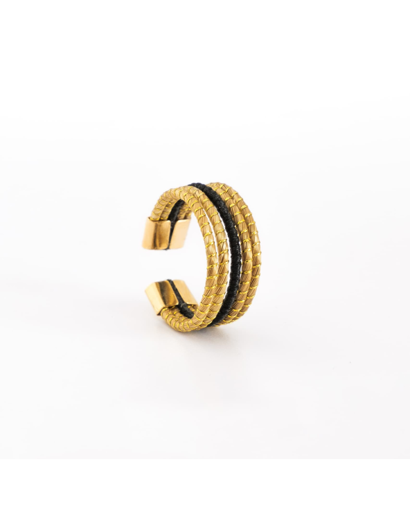 Adjustable Ring With Black Detail An-19