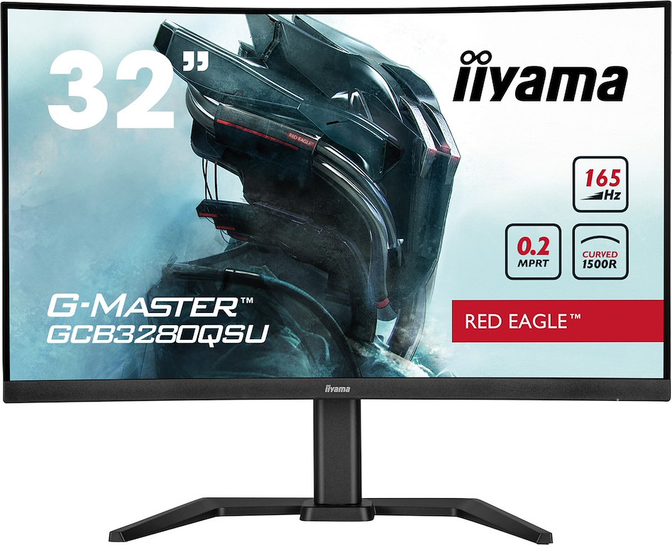 Monitor 32 IIYAMA G-MASTER GCB3280QSU-B1, WQHD, VA, FreeSync, Zakrivljen, 165Hz, 0.2ms, HDMI, DP, GamingID EK000615905