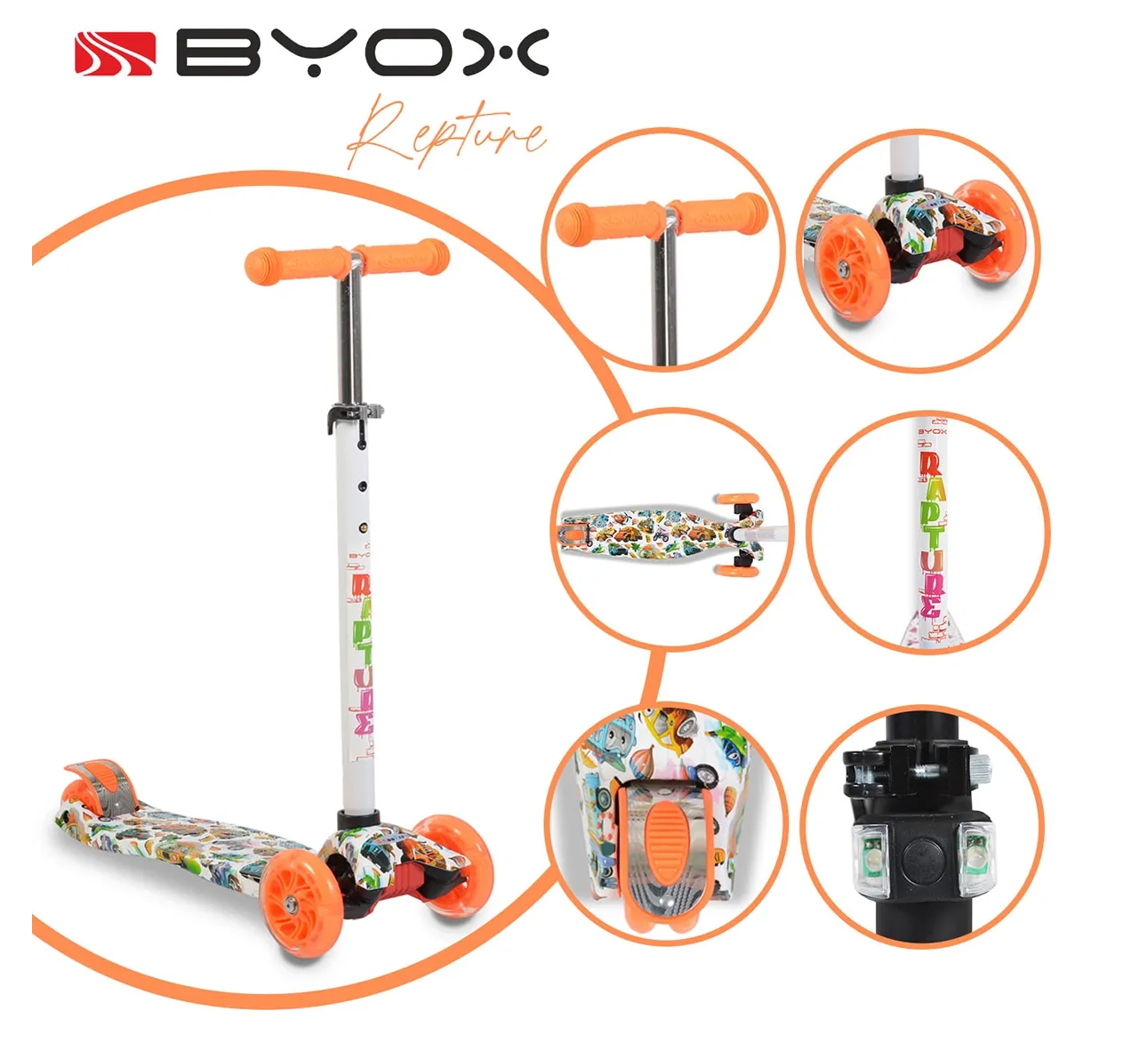 Byox Trotinet za decu Rapture-Orange