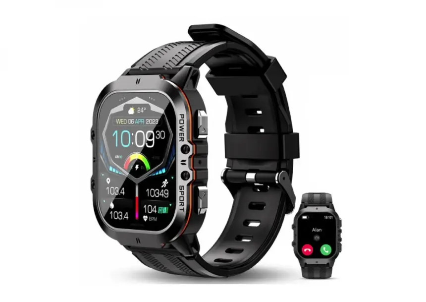 Oukitel BT20 Smart Watch Sport Rugged 350mAh/Heart rate/SpO2/Accelerometer/crno-narandzasti