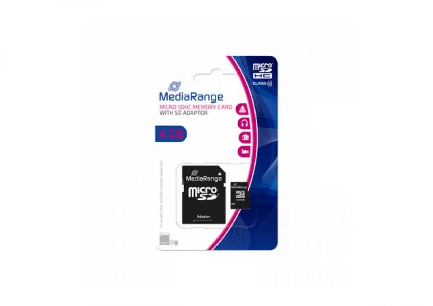 MEDIARANGE 4GB MICRO SDHC+ADAPTER/C10