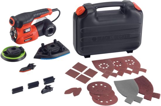 Vibraciona brusilica Black+Decker multi šlajferica 4u1 u koferu (KA280K)