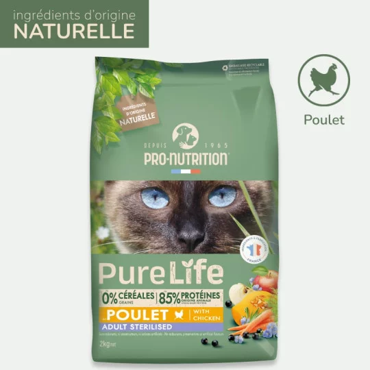 Pro Nutrition Cat Pure Life sterilized piletina 2kg