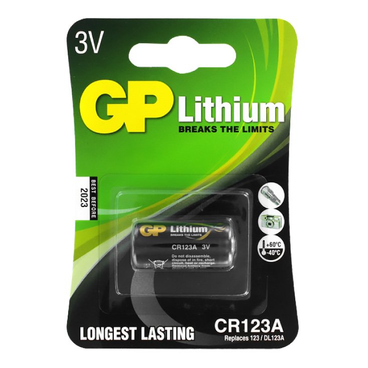 Baterija CR123A GP 3V Lithium