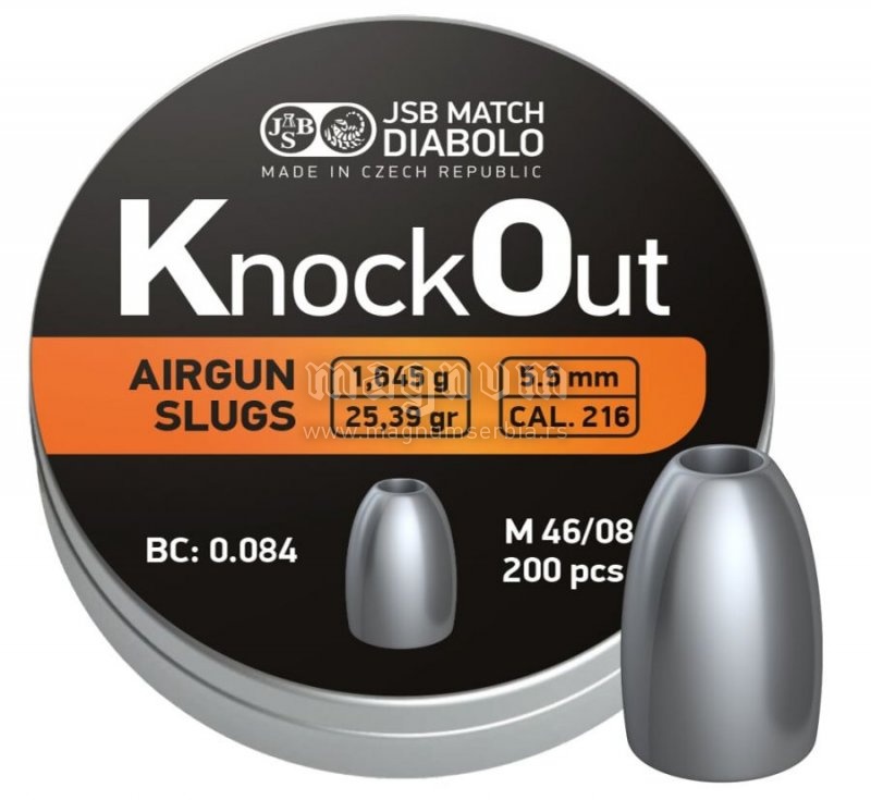 Dijabola JSB KnockOut Slug 5.5mm 1/200 1.645g