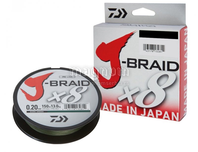 Kanap Daiwa J-Braid X8 150m 013 12751-013