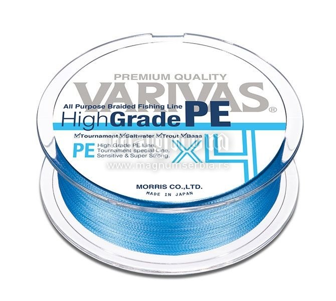 Kanap Varivas High Grade PE X4 Water Blue 150m 0.185mm