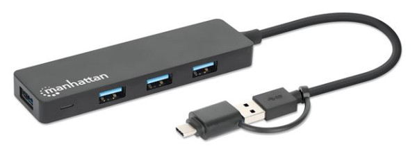 Manhattan 4-Port USB 3.0 Type-CType-A Combo Hub