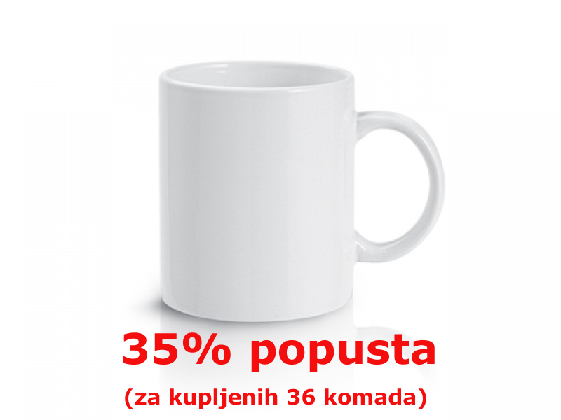 Keramička šolja za sublimaciju, 11 oz, bela (343123)