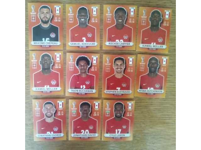 Qatar 2022 - Kanada lot sličica - Panini