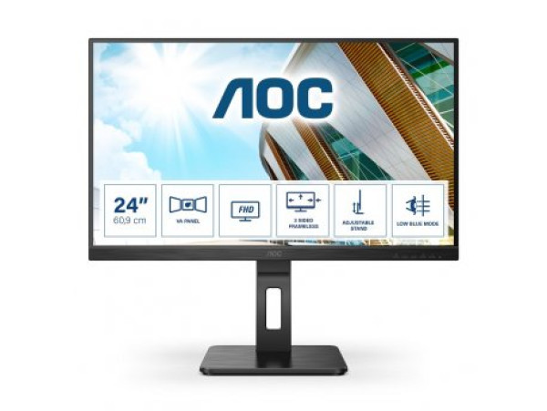 Monitor 23.8 AOC 24P2QM VA 1920x108075Hz4msHDMIDPVGA4xUSBzvučnici