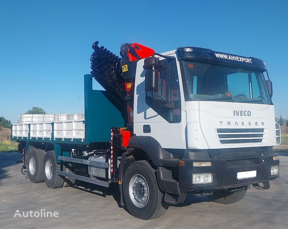 IVECO 350 BASCULANTE PALFINGER PK 29002 6×4 kamion s ravnom platformom