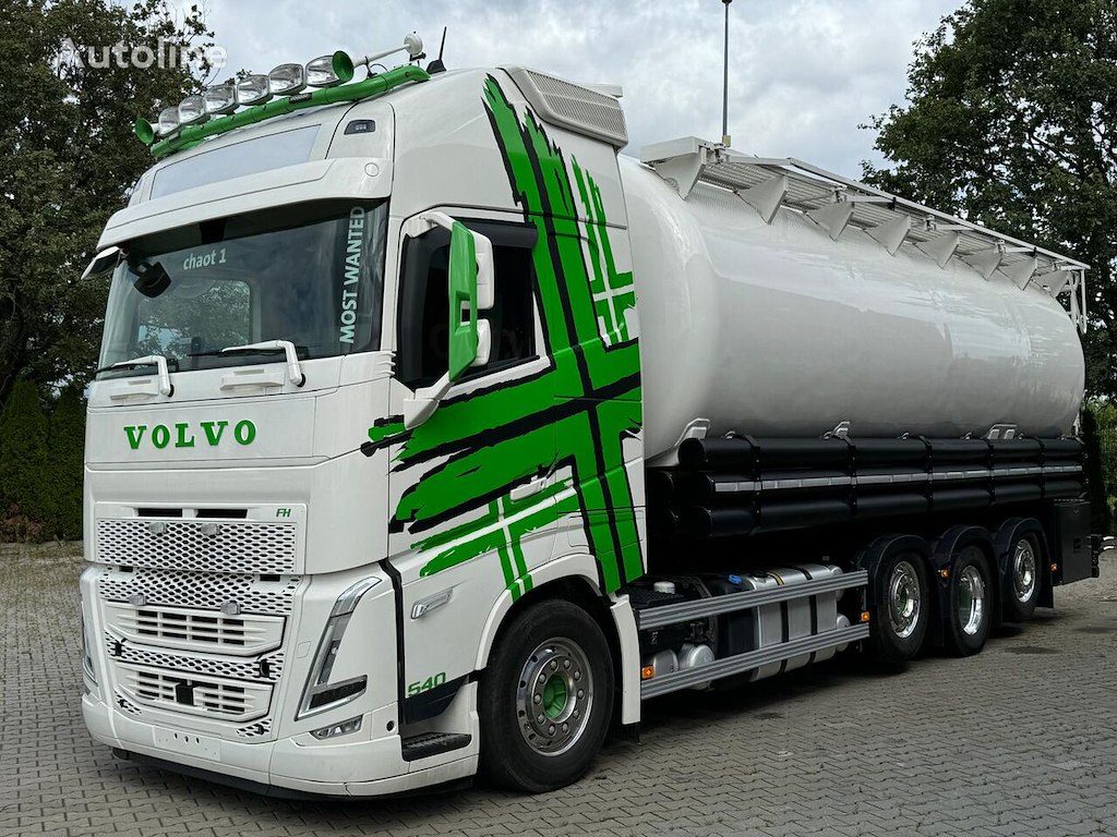 Volvo FH 540 8x2 EURO6 SILO Lindner Fischer Pellets 35000 L autocisterna za gorivo