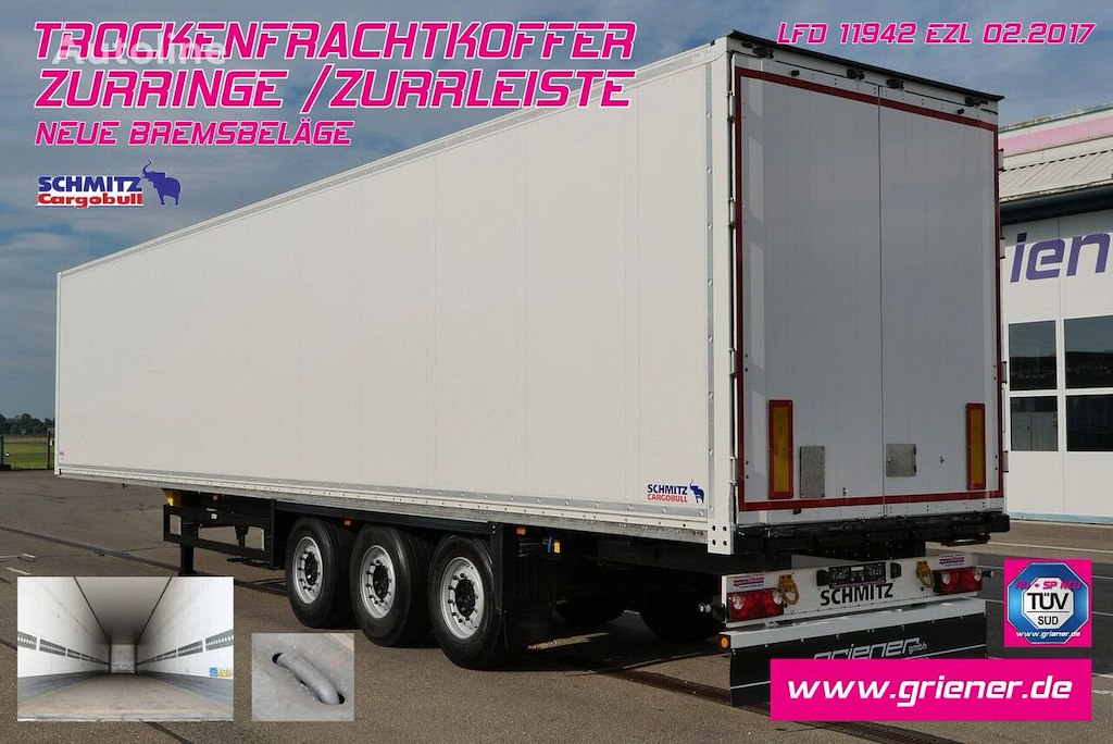 Schmitz Cargobull SKO 24/ ZURRLEISTE /ZURRINGE / LASI 12642 XL furgon poluprikolica