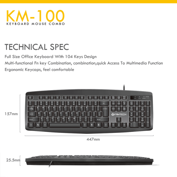 FANTECH Tastatura i miš KM100