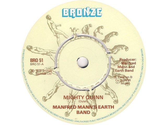 Manfred Mann`s Earth Band – Mighty Quinn Vinyl, 7`, 45