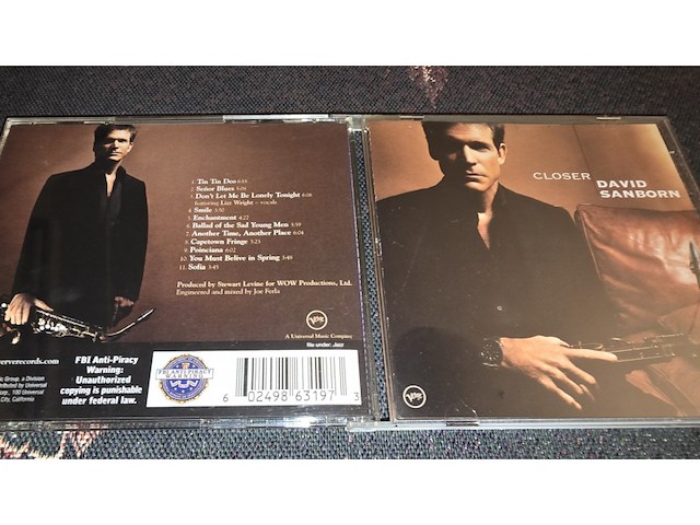 David Sanborn - Closer , ORIGINAL