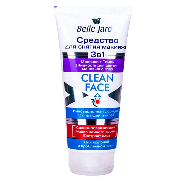 Antibakterijski gel za skidanje šminke protiv akni i mitisera CLEAN FACE 200 ml