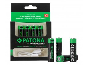 PATONA 1410 Premium USB-C 4x AA 1.5V Li-Polymer 3000mWh/2000mAh