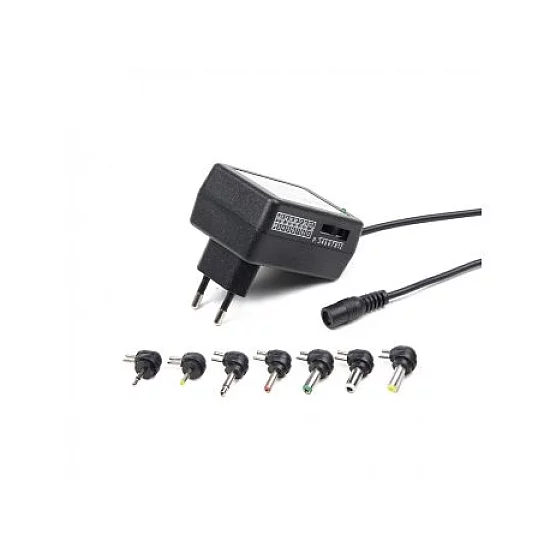 GEMBIRD EG-MC-008 GEMBIRD 12W UNIVERZALNI AC-DC ADAPTER 220V/12W NA 3,4.5,5,6,7.5,9,12V 1A MAX CENA