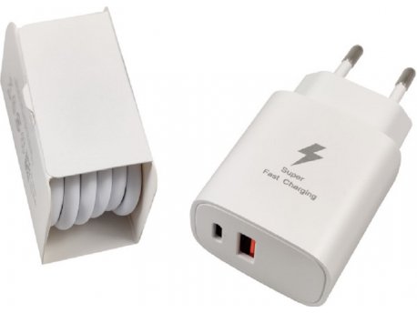 GEMBIRD BRZI PUNJAC USB+TYPE C KON.+ KABL USB-C, 25W DC 5V/3A ILI 9V/2,77A