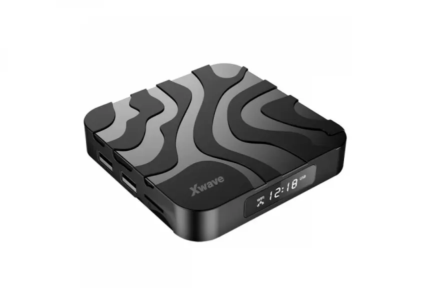 Xwave TV BOX 510 Smart TV 8K/Android 12/4GB/64GB/QuadCore/LCD displej/HDMi/RJ45/Wifi/BT/2xUSB/SD