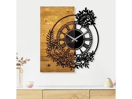 WALLXPERT ZIDNI SAT WOODEN CLOCK 14