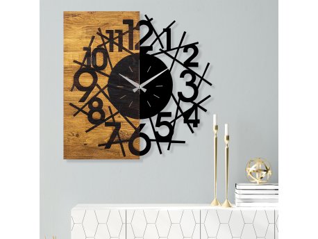 WALLXPERT ZIDNI SAT WOODEN CLOCK 26