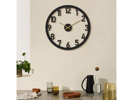 WALLXPERT ZIDNI SAT STROKE METAL WALL CLOCK APS115