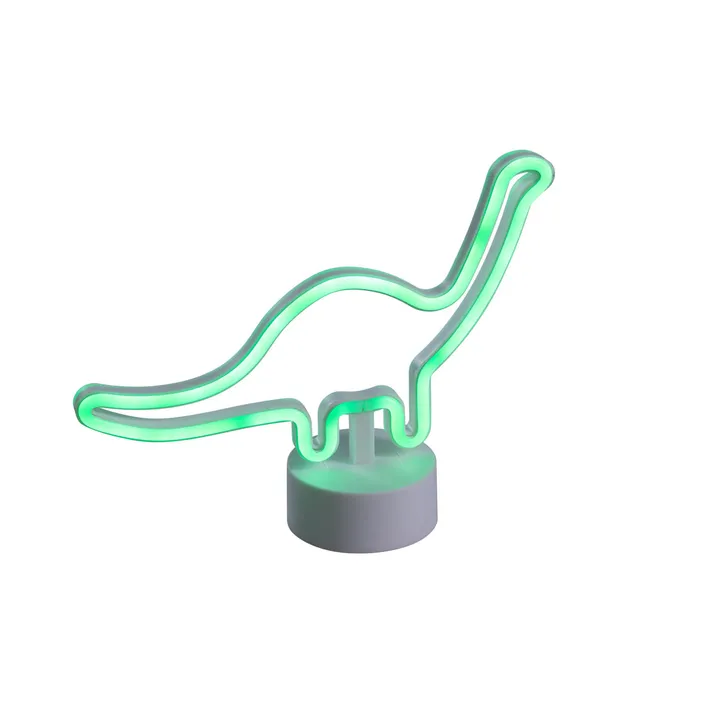 Neon stolnu lampu belu sa LED-om - Dinosaur