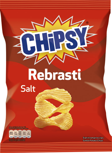 Čips rebrasti slani 95g