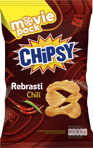 Čips rebrasti chili 95g