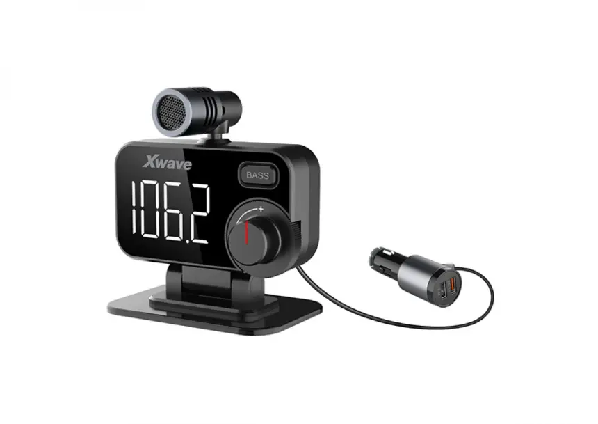 Xwave BT92 FM transmiter za kola,Bluetooth,LCD,Mp3,wma,flac,SD,2xUSB punjenje