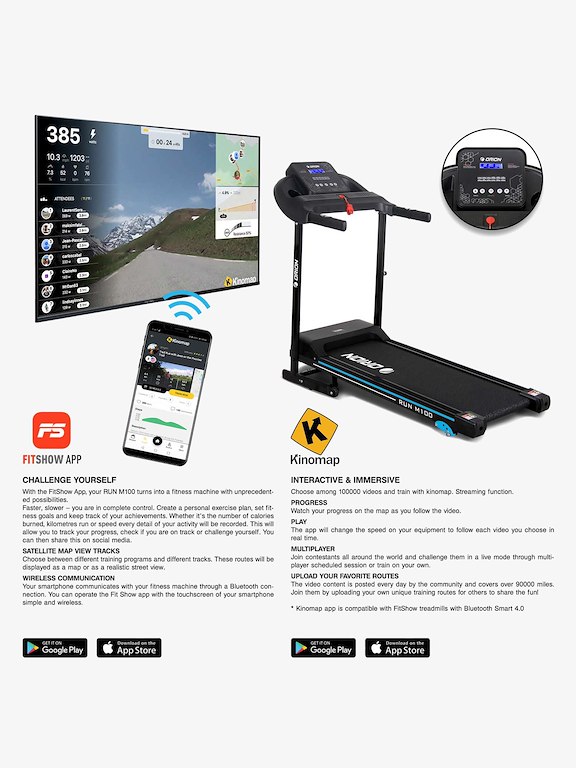 ORION – Traka za hod i brzi hod Smart Treadmill RUN M100 10km/1.0 HP