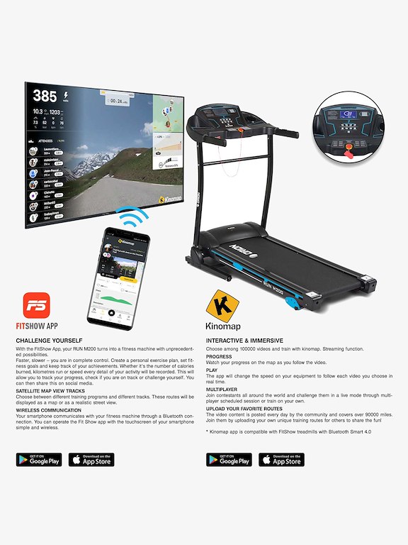 ORION – Traka za hod i brzi hod Smart Treadmill RUN M200 12km/1.5HP