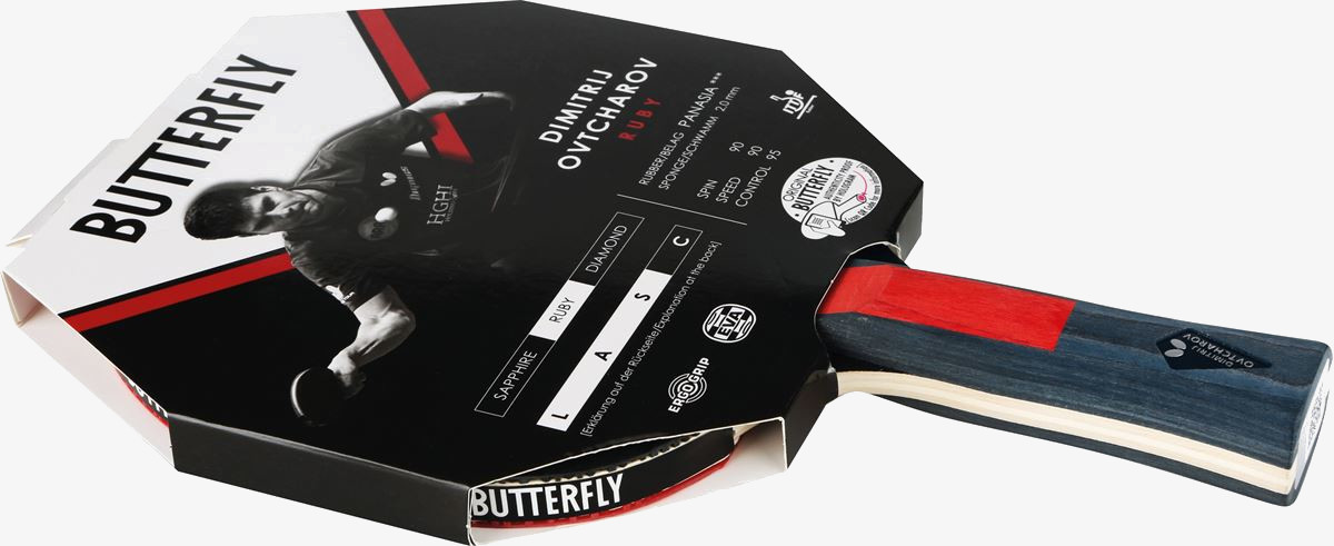 Butterfly Dimitrij Ovtcharov Ruby – Reket za stoni tenis