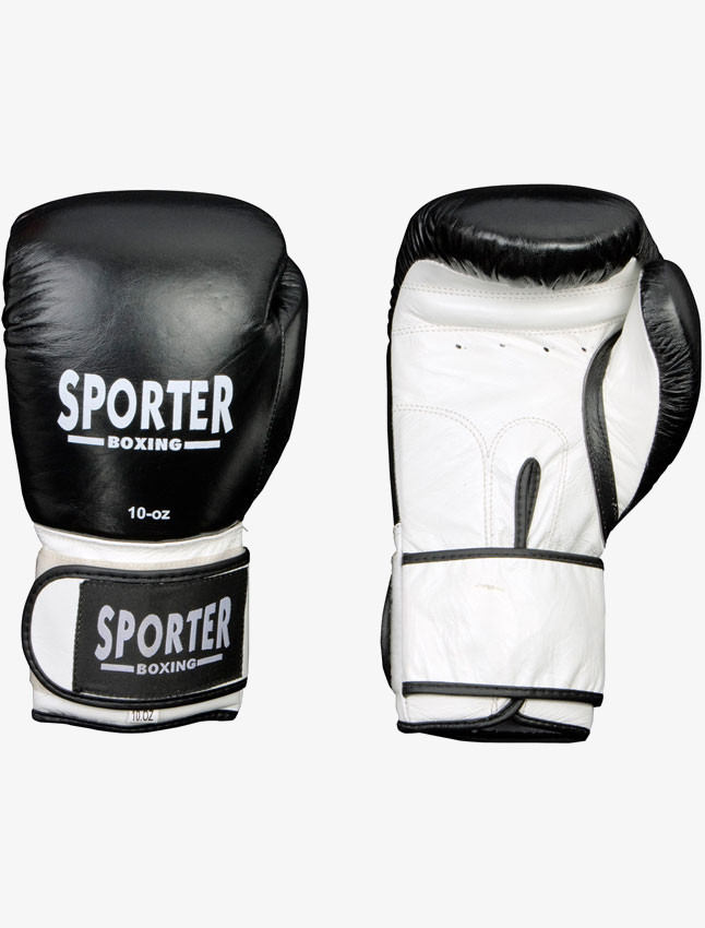 Sporter Boxing – Rukavice za boks kozne crno bele