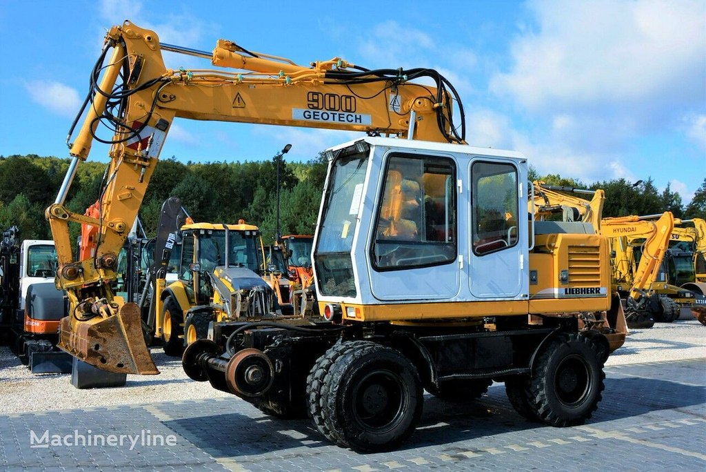 Liebherr A 900 ZW Litronic Koparka + Kolej bager na šinama