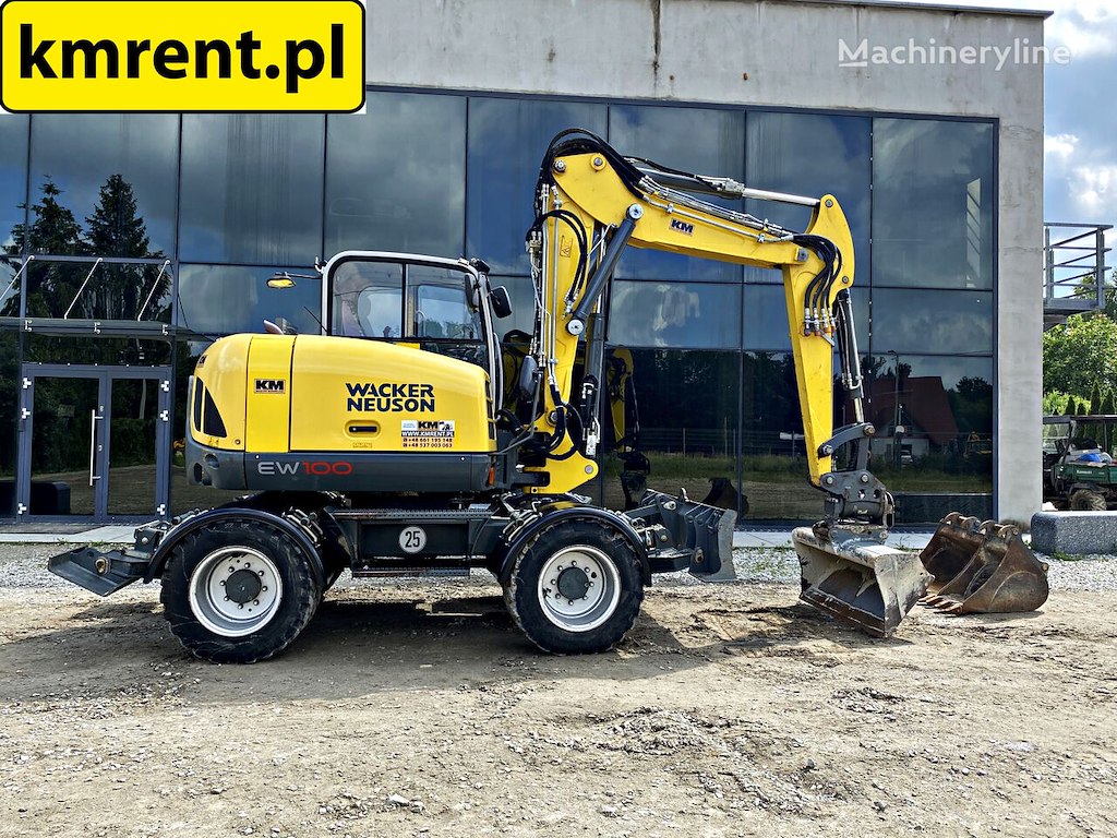 Wacker Neuson EW100 KOPARKA KOŁOWA MA TILT ROTATOR | KOMATSU PW 98 110 bager točkaš