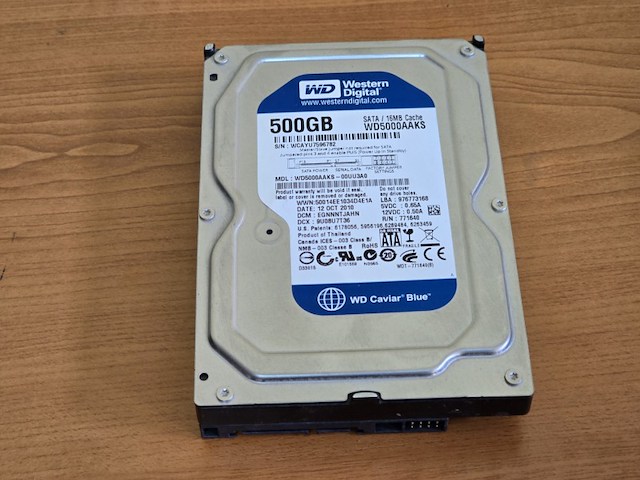 HDD SATA hard disk od 500 GB za PC WD Western Digital