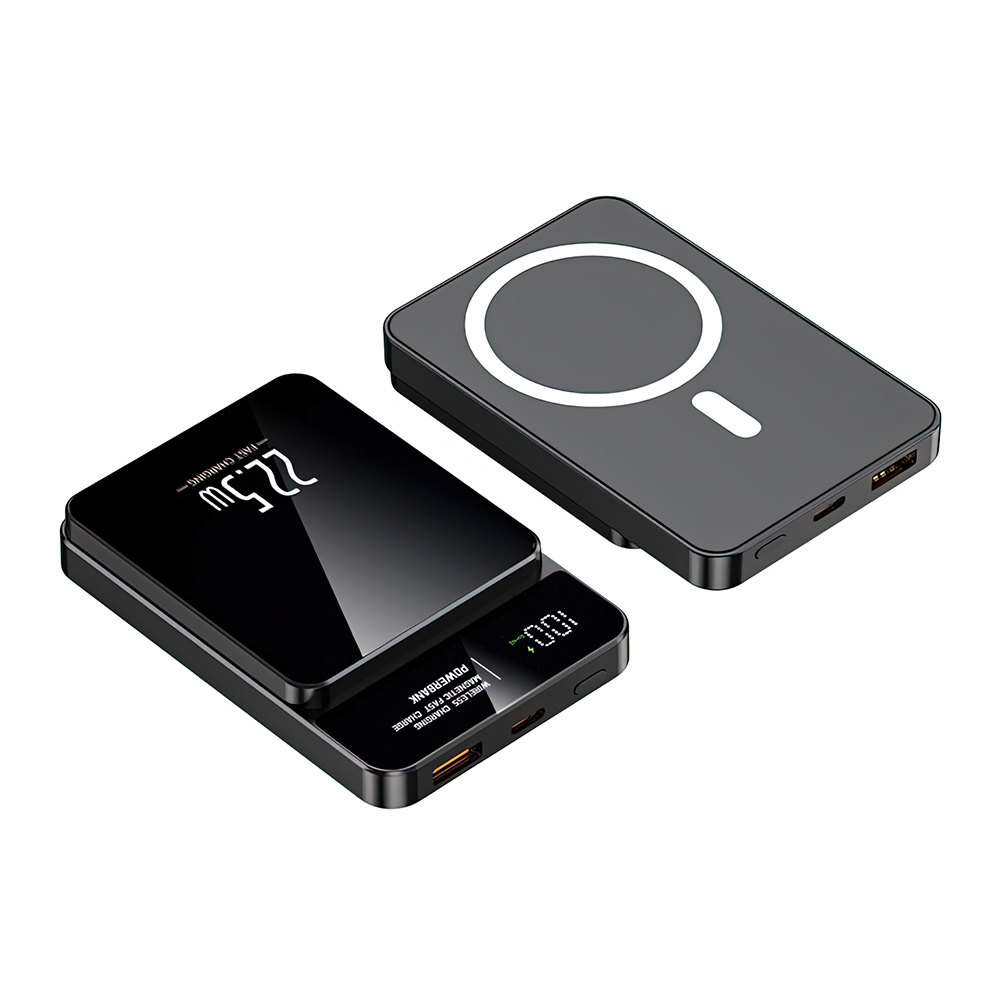 Back Up baterija (univerzalna) MagSafe M100 15W PD 20W+22.5W Fast 10000mAh crni (MS)