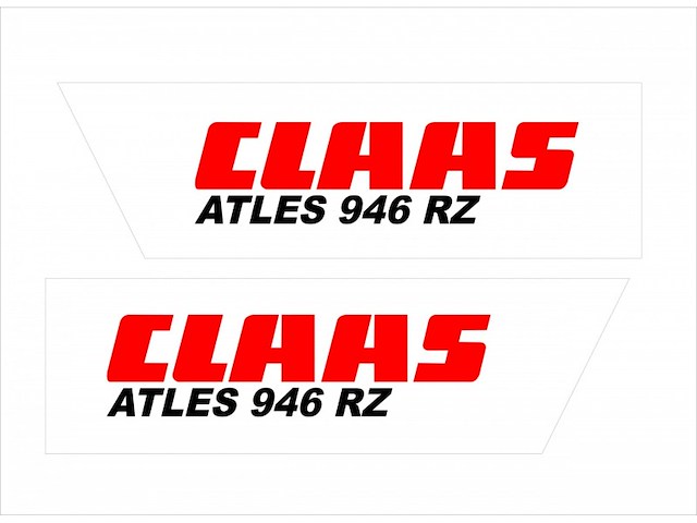 CLAAS ATLES 946 RZ  -nalepnice za traktor