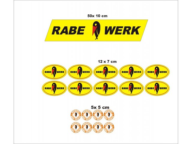 RABEWERK - -nalepnice za plug