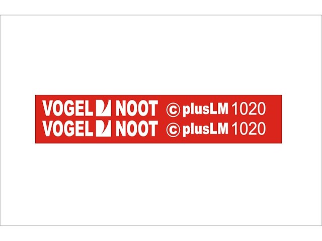 VOGELNOOT plus LM 1020  -nalepnice za plug