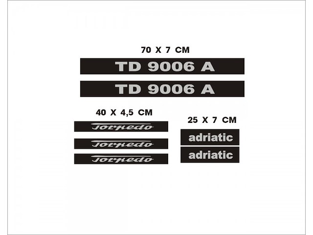 NALEPNICE Z ATRAKTOR -TORPEDO TD 9006 A