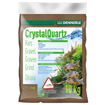 Dennerle Crystal quartz gravel dark brown 10kg